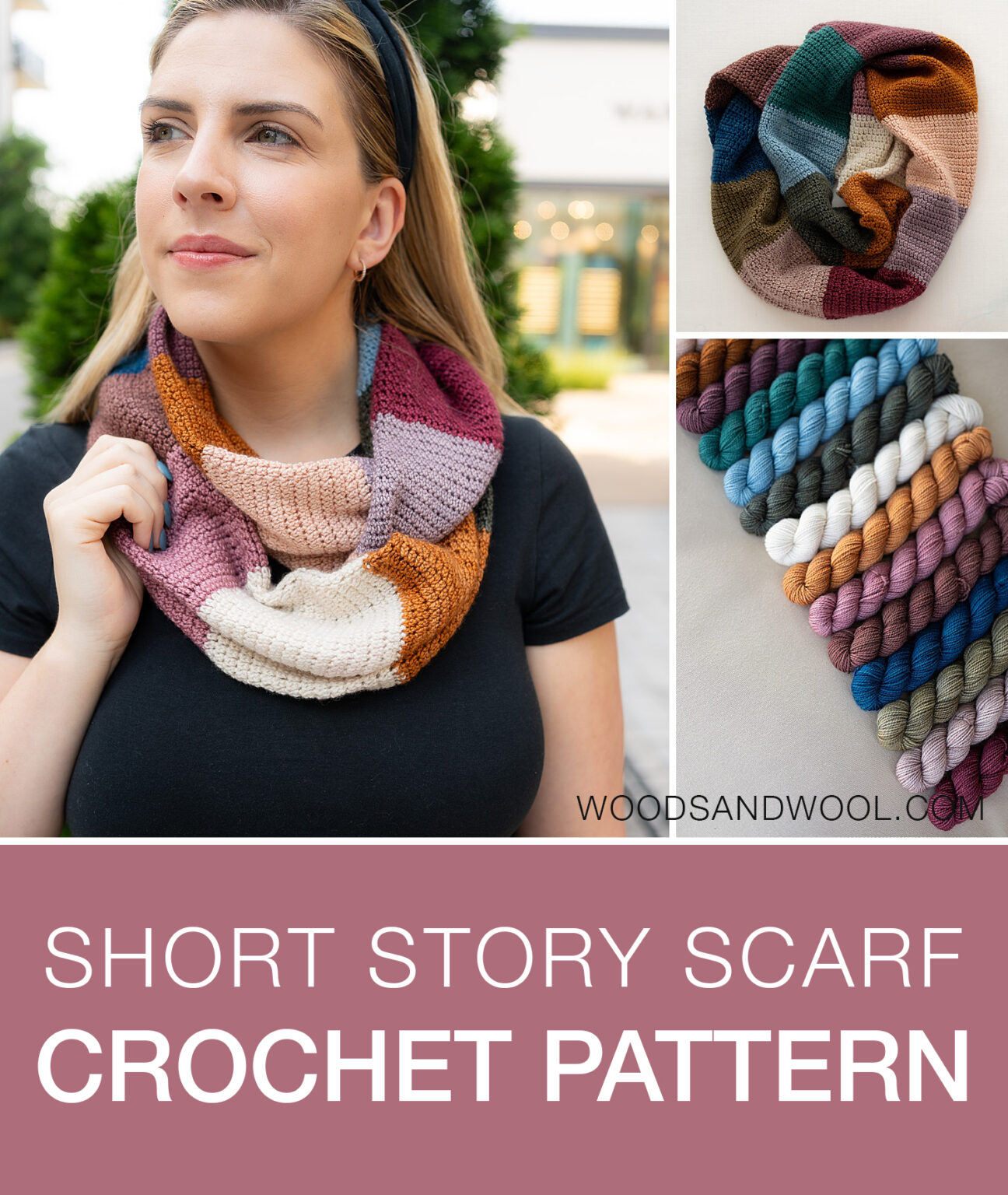 Short Story Scarf Crochet Pattern - Woods and Wool