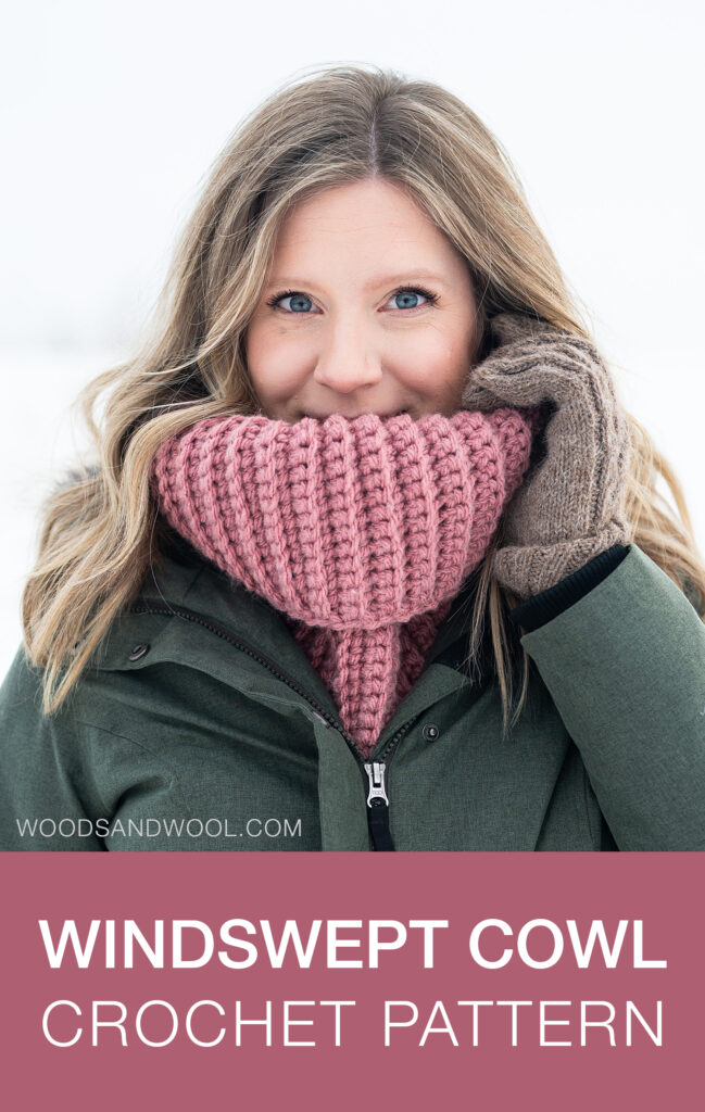 Windswept Cowl Crochet Pattern - Woods and Wool
